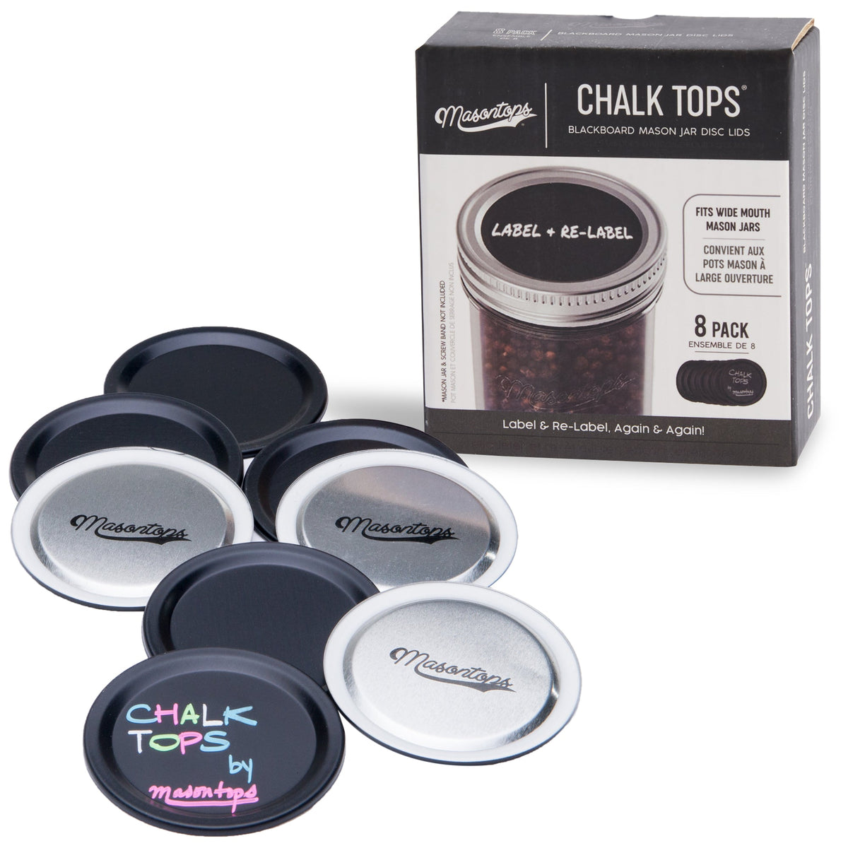 Mason Chalk Tops, *W* 8-Pack – Maison Cookware + Bakeware