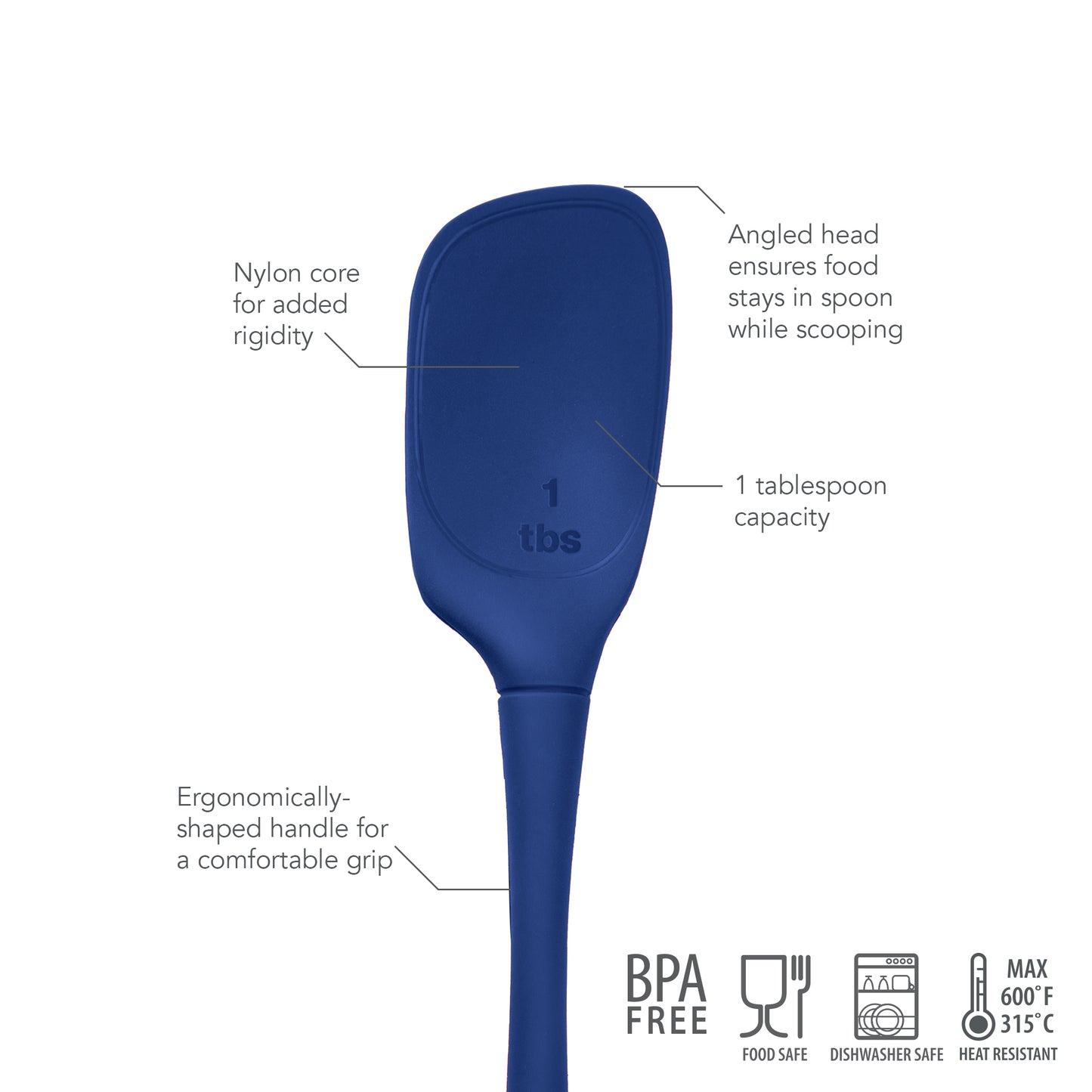Tovolo Flex Core Deep Spoon - Indigo – Maison Cookware + Bakeware