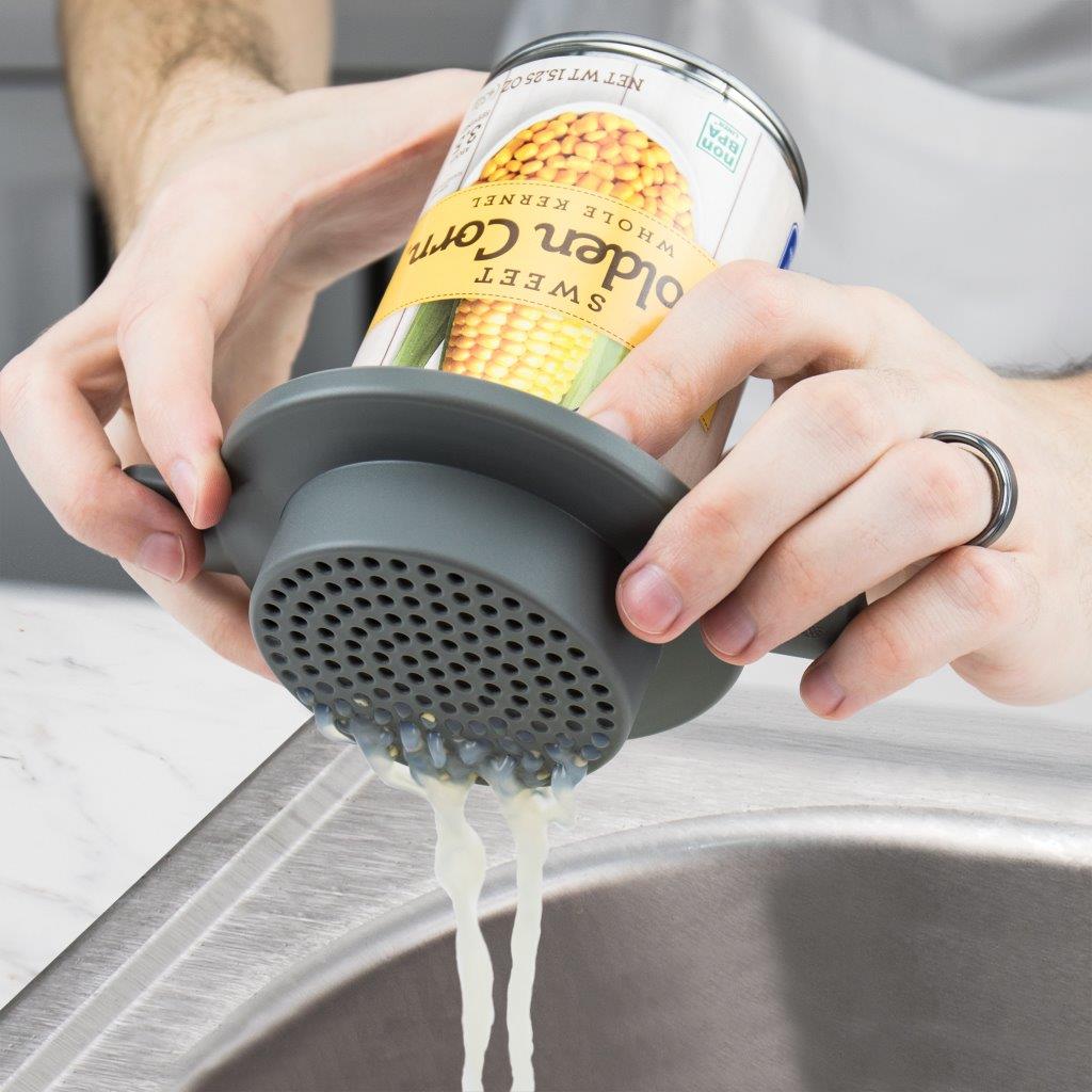 TOVOLO® Can-do Can Strainer & Scraper - Charcoal – Maison Cookware ...