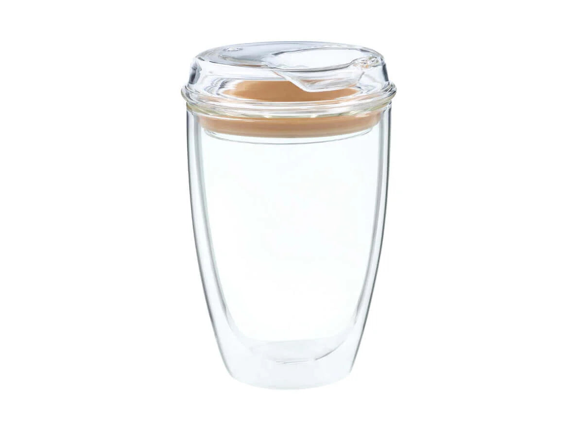 12oz Clear Good Cuppa Double Wall Glass Takeaway Cup – Maison Cookware ...