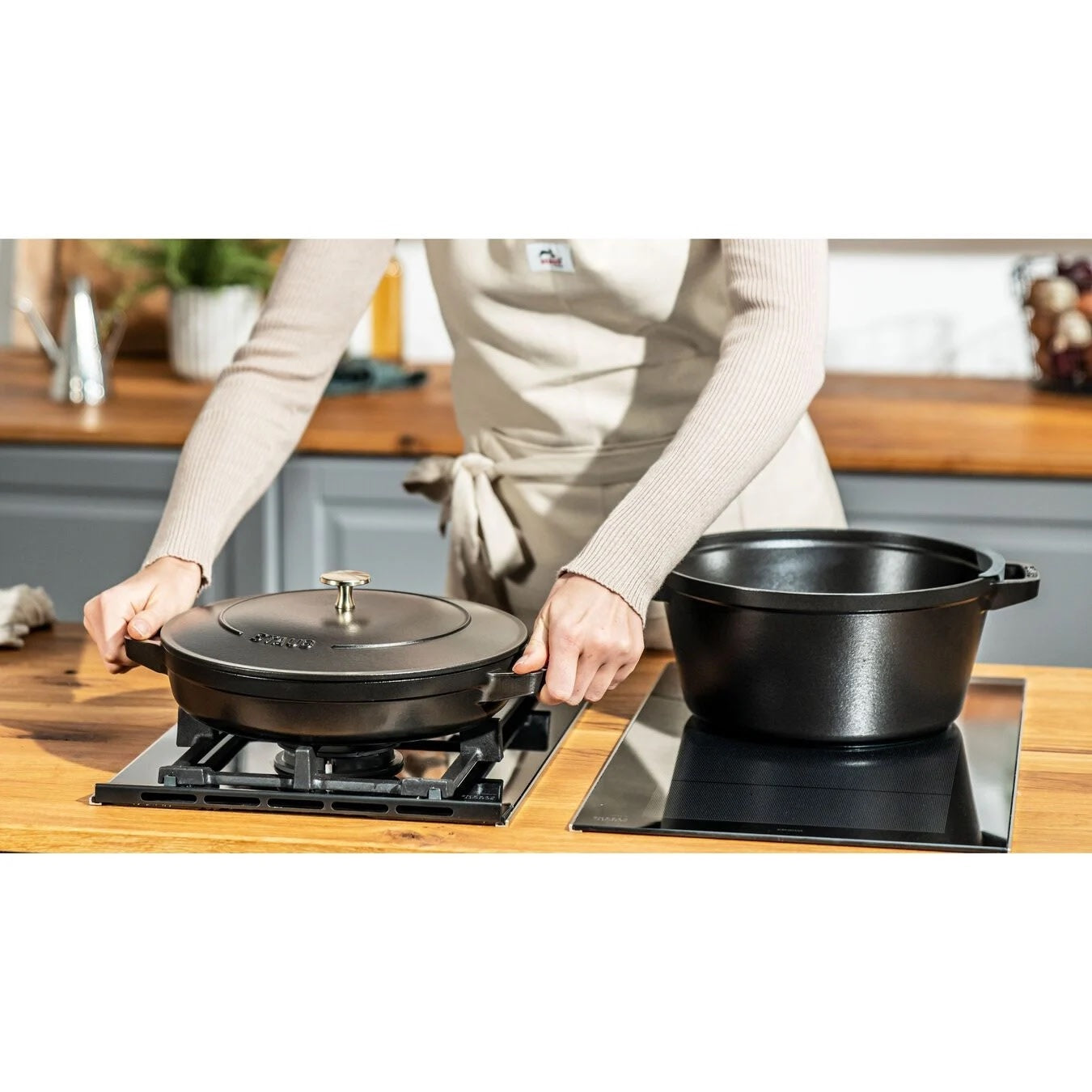 Staub 3pc Stackable Set - Black – Maison Cookware + Bakeware
