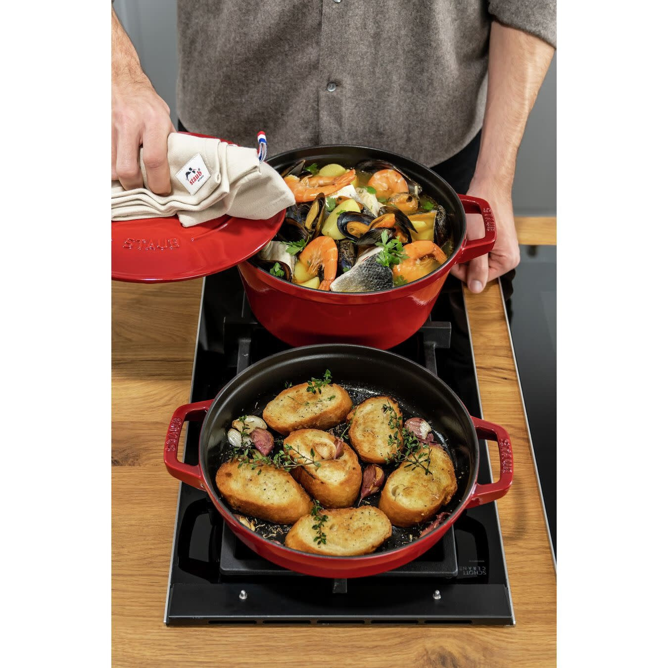 Staub 3pc Stackable Set - Cherry – Maison Cookware + Bakeware