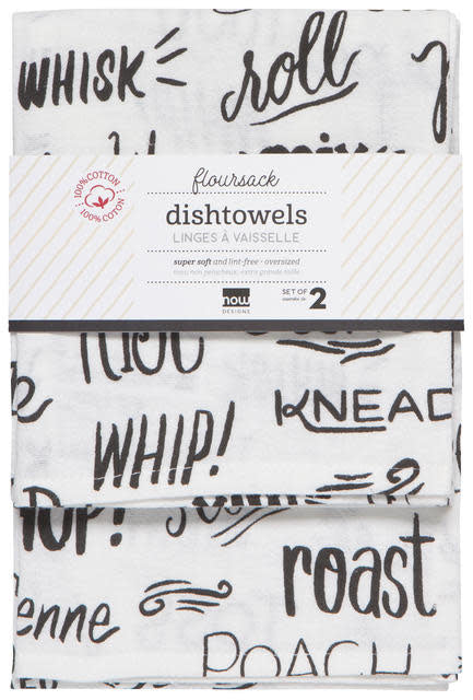 Floursack Dishtowel Set/2 - Kitchen Words Black – Maison Cookware ...
